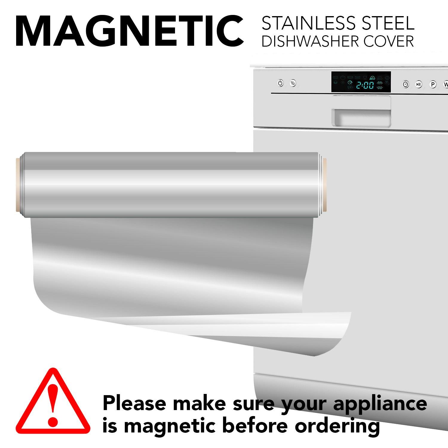 Instant Stainless® Magnetic Dishwasher Cover - Easy Home Renewals
