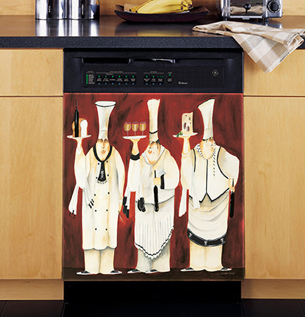 3 Chefs Magnetic Dishwasher Door Cover - Easy Home Renewals