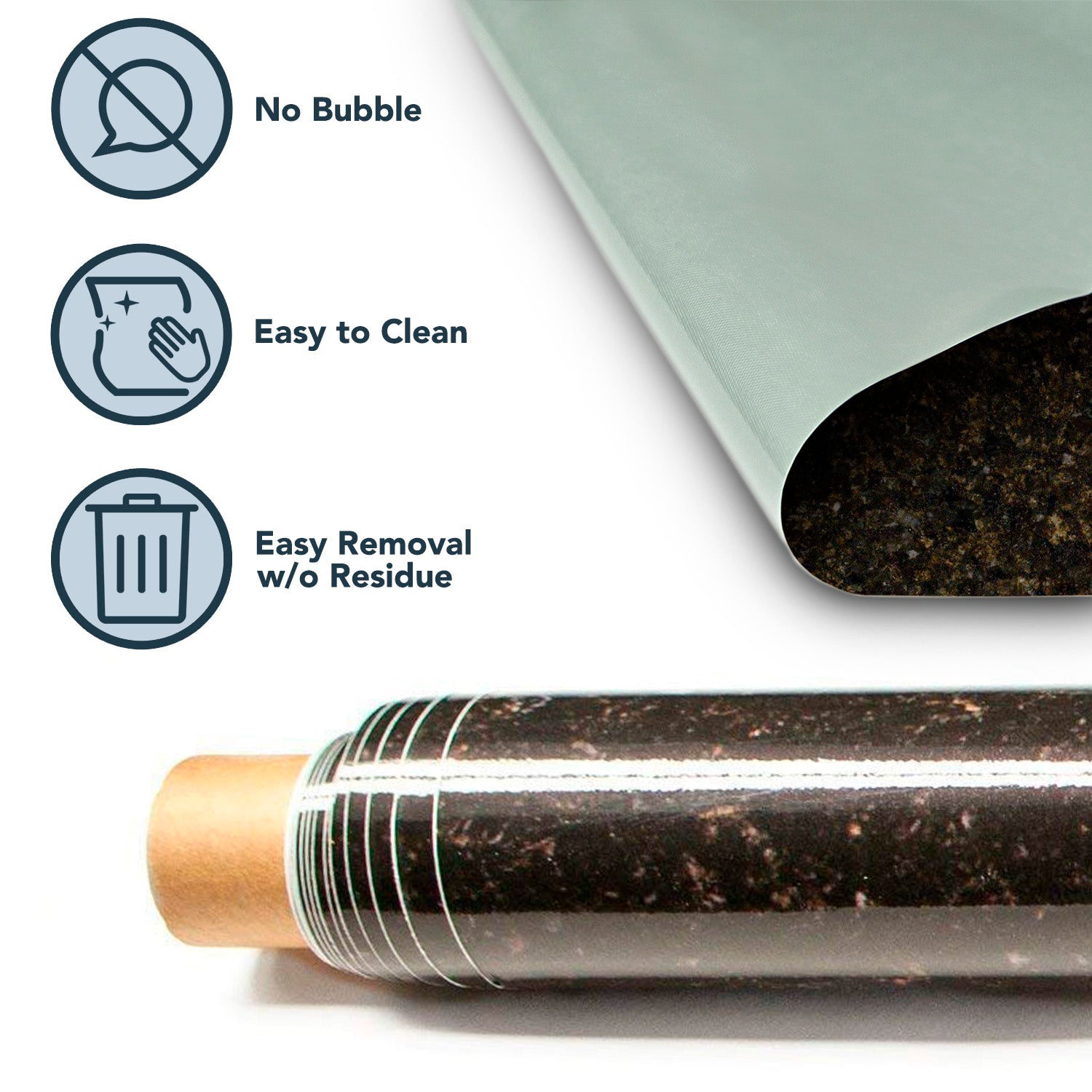 Instant Granite in Ubatuba Black | Counter Top Film 36" wide Self ...